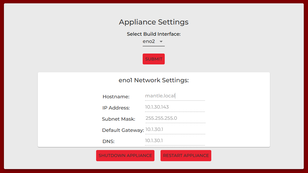 Mantle Settings - Docs