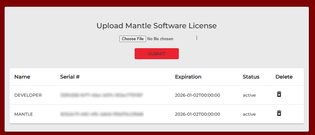 Mantle Settings - Docs